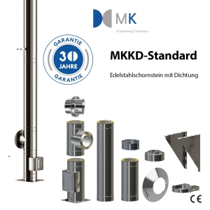 Edelstahlschornstein m. Dichtung MKKD | Kamin-Store24.de