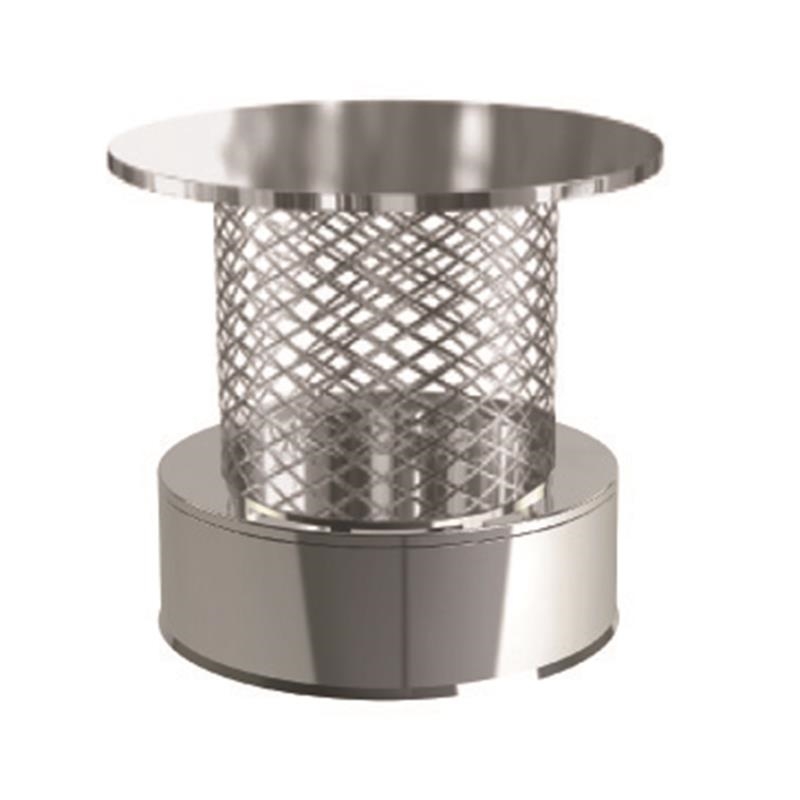 KS24 Regenhut für Rohrmontage mit Funkenfluggitter fein DN200