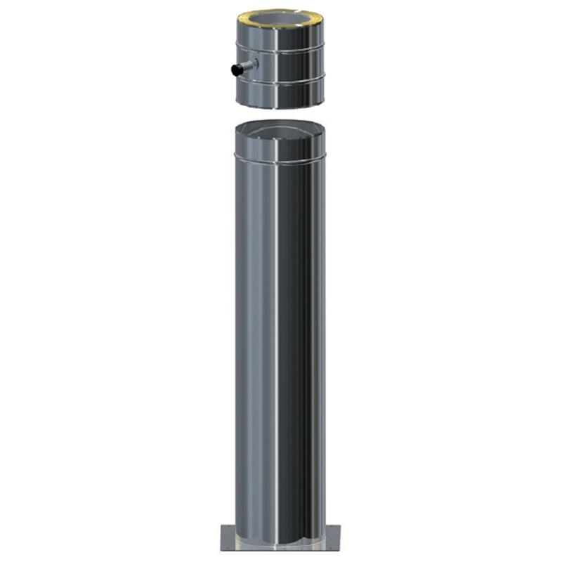 KS24 DW5 Standfuß mit Kondensatschale kürzbar L=1000 DN130