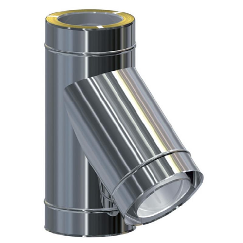 MK DW Premium Feuerungsanschluß 45° DN200 für Edelstahlschornstein Sy