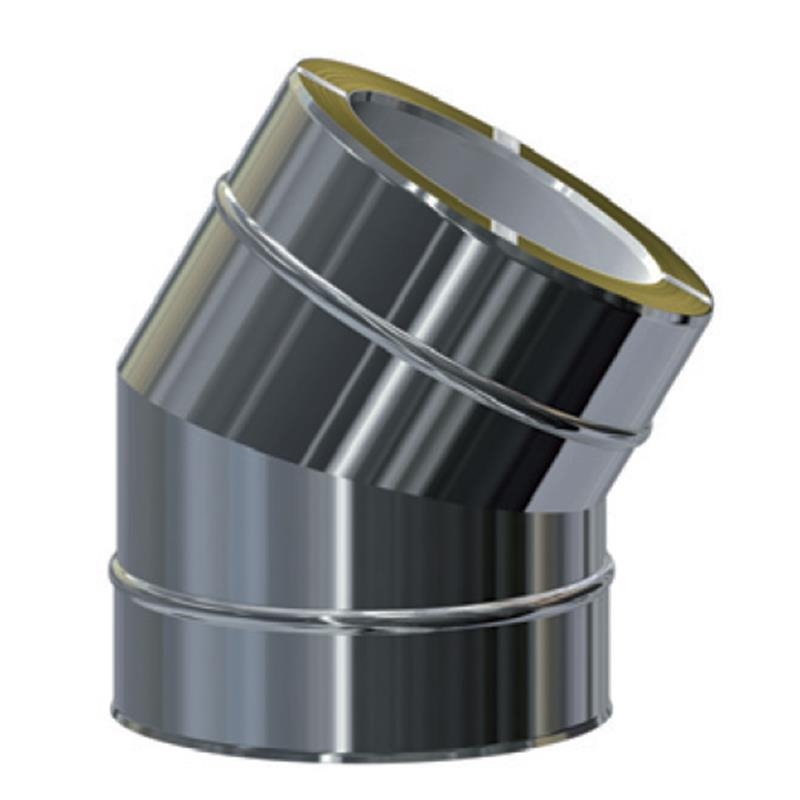 MK DW Premium Bogen 30° DN150 für Edelstahlschornstein System MKKD mi